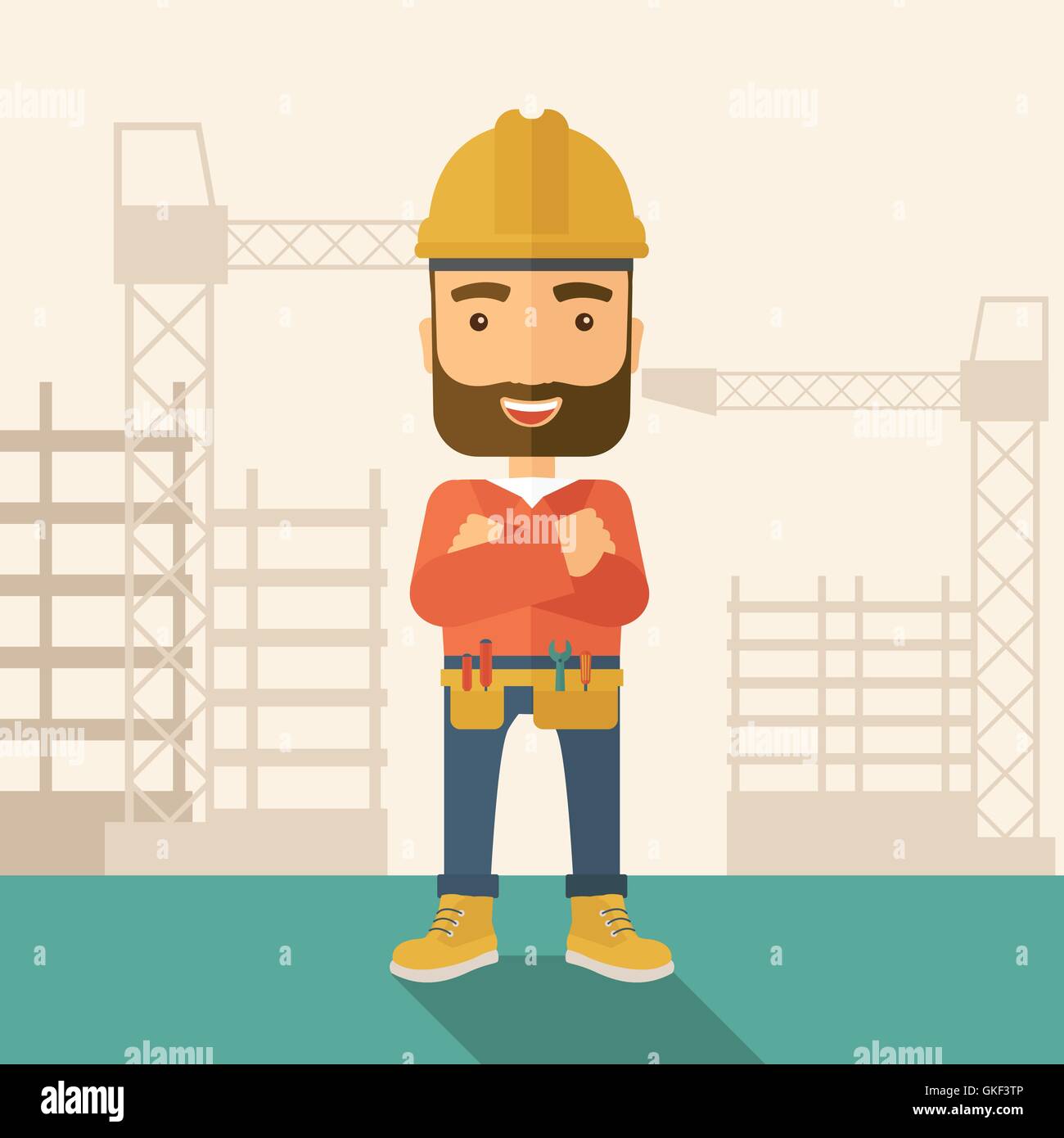 Woman builder working tools Stock Vector Images - Alamy