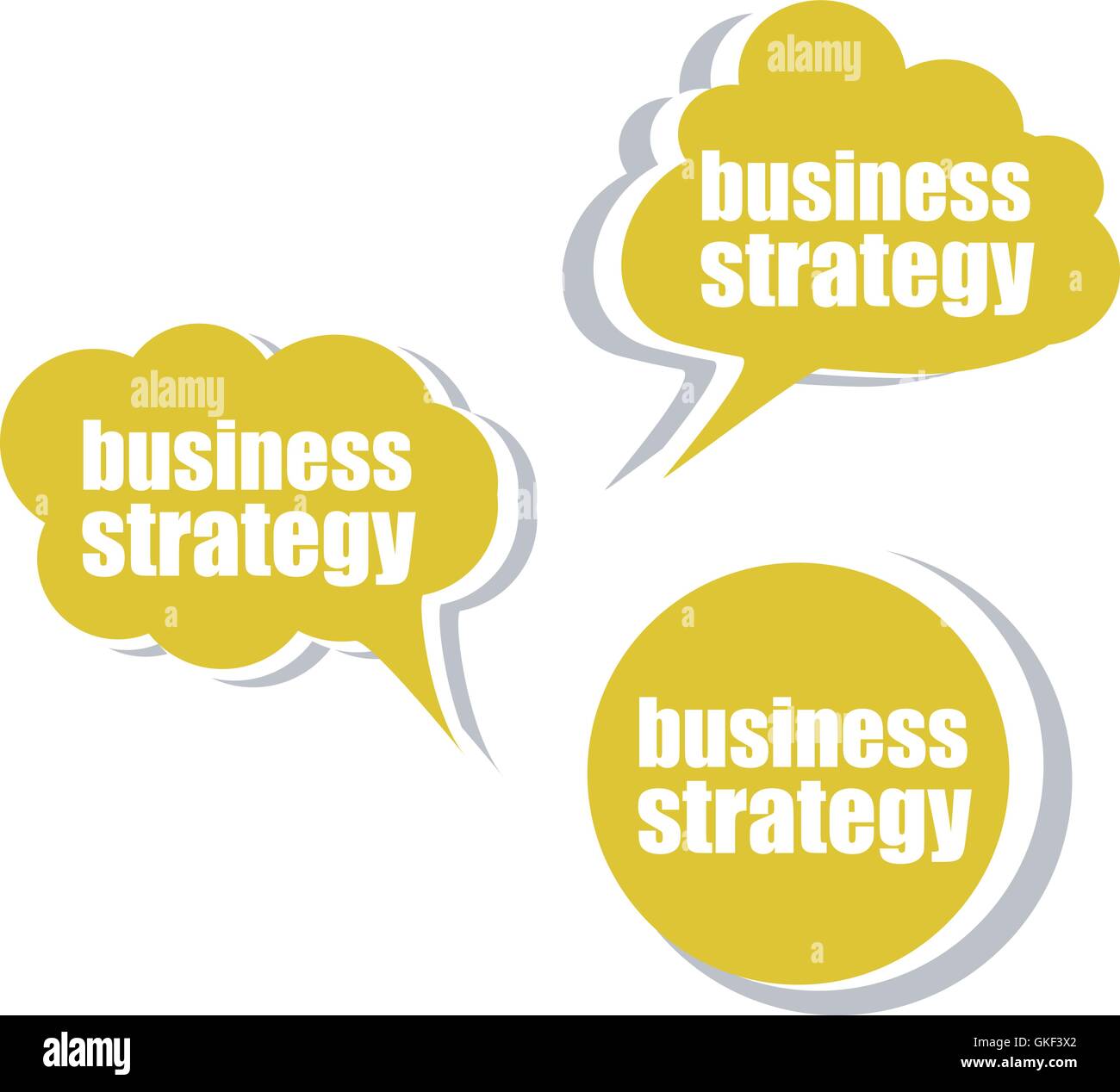 business strategy. Set of stickers, labels, tags. Template for ...