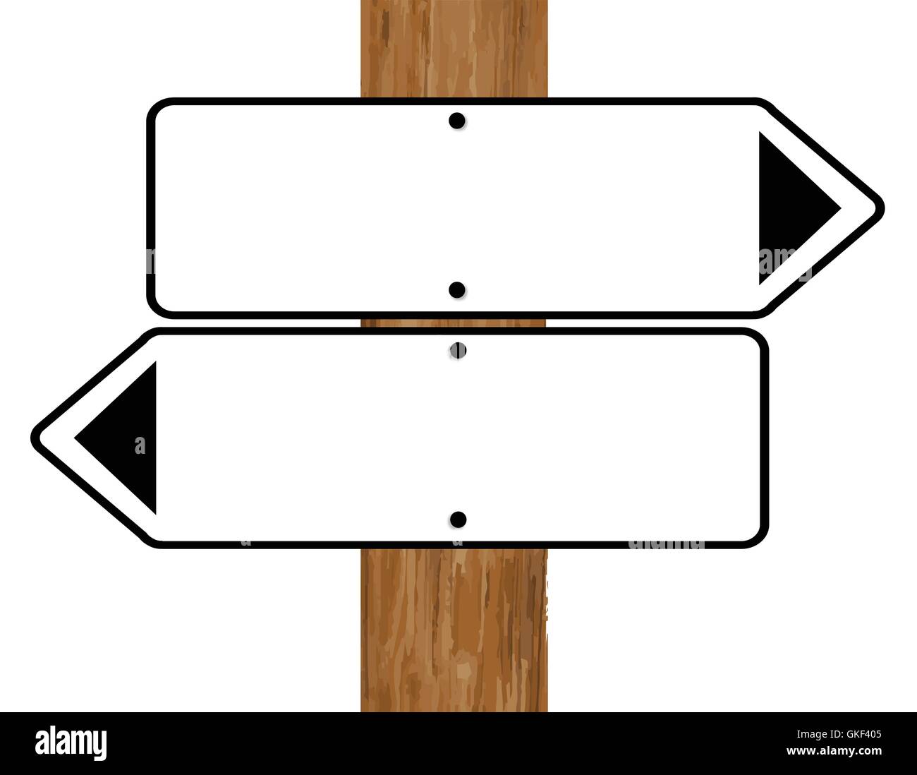 Blank directional signs hi-res stock photography and images - Alamy