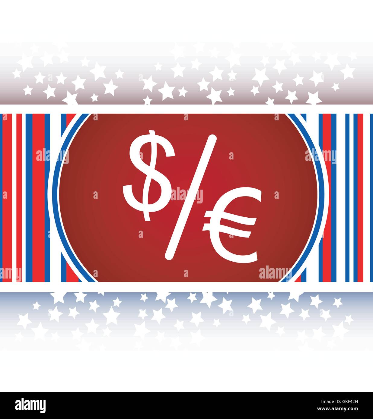 dollar and euro signs on web button isolated on white vector Stock ...