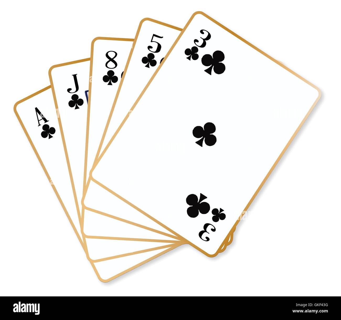Flush of clubs Stock Vector Images - Alamy