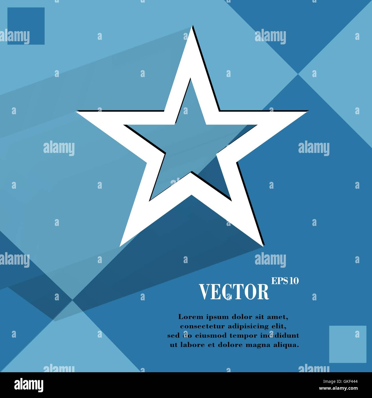 star web icon, on a flat geometric abstract background Stock Vector ...