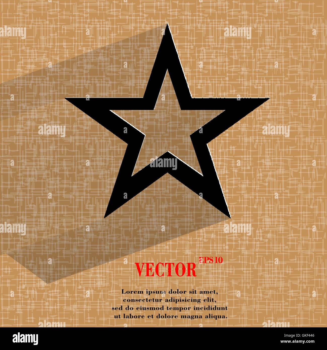 star web icon, on a flat geometric abstract background Stock Vector ...