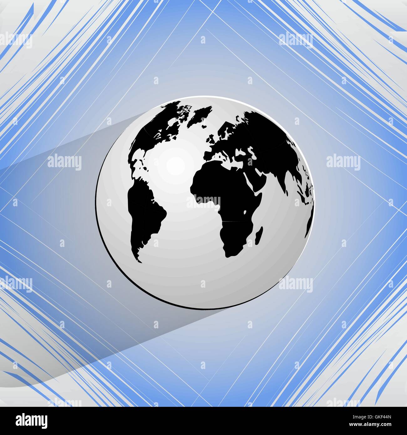 Map of a flat earth Stock Vector Images - Alamy