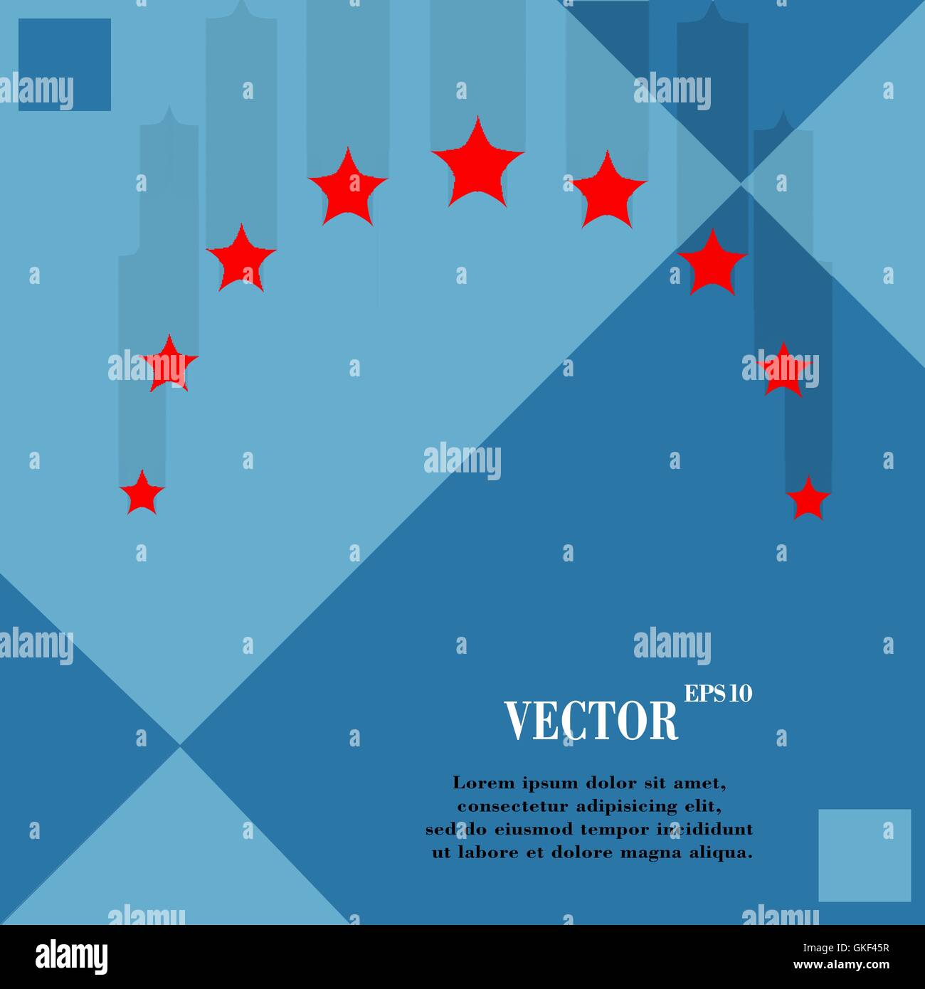 star web icon on a flat geometric abstract background Stock Vector ...