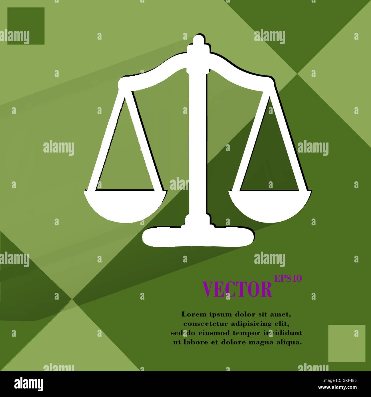 Scales balance. Flat modern web button on a flat geometric abstract ...