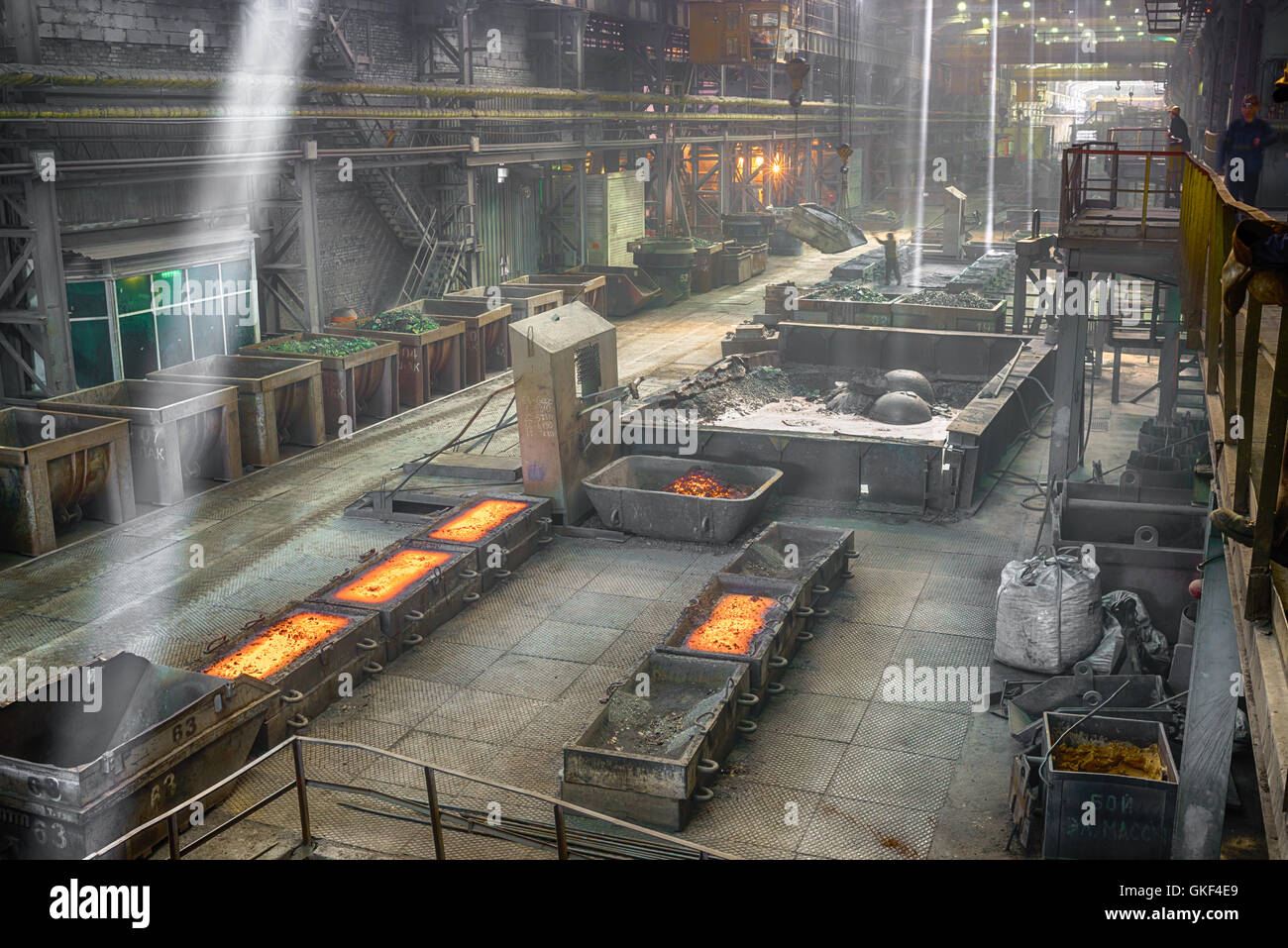 Casting ferroalloy factory Stock Photo - Alamy
