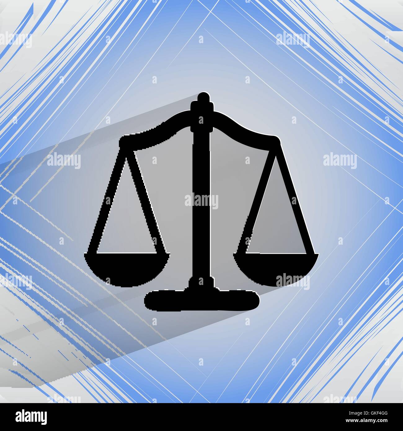 Scales balance. Flat modern web button on a flat geometric abstract ...