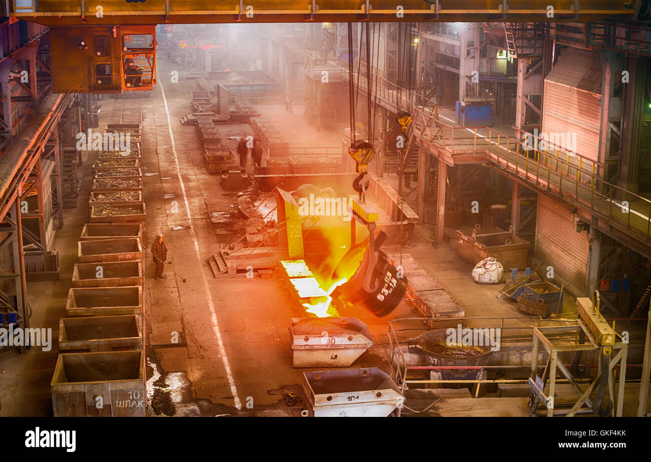 Casting ferroalloy factory Stock Photo - Alamy