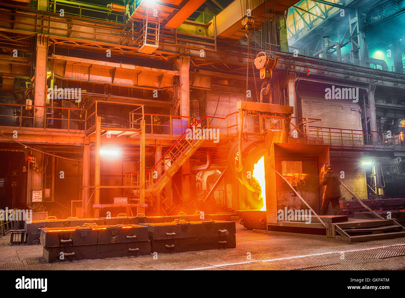 Casting ferroalloy factory Stock Photo - Alamy