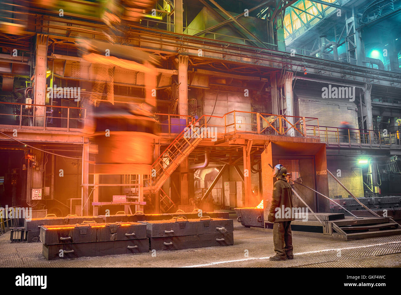Casting ferroalloy factory Stock Photo - Alamy