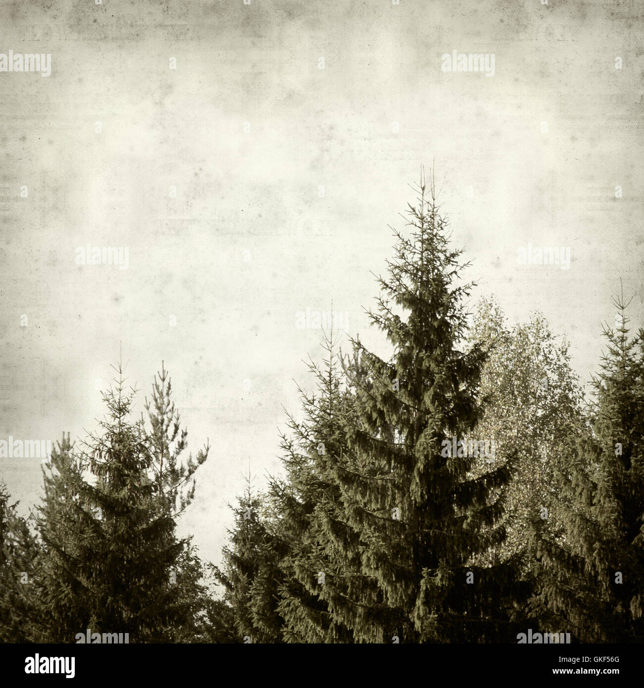textured old paper background with landscape of Finland Stock Photo - Alamy