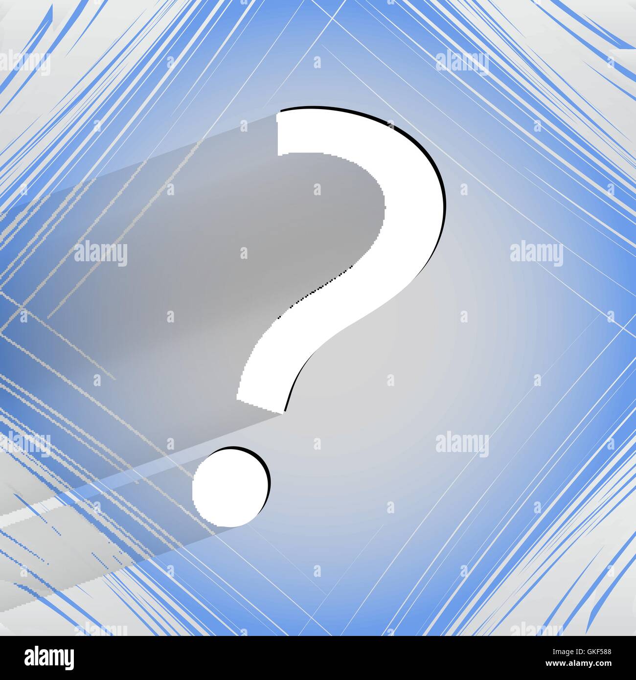 question mark. Flat modern web design on a flat geometric abstract ...