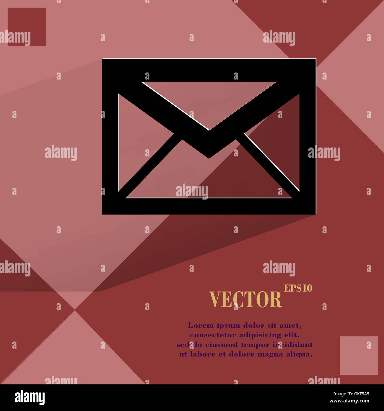 mail. envelope. Flat modern web design on a flat geometric abstract ...