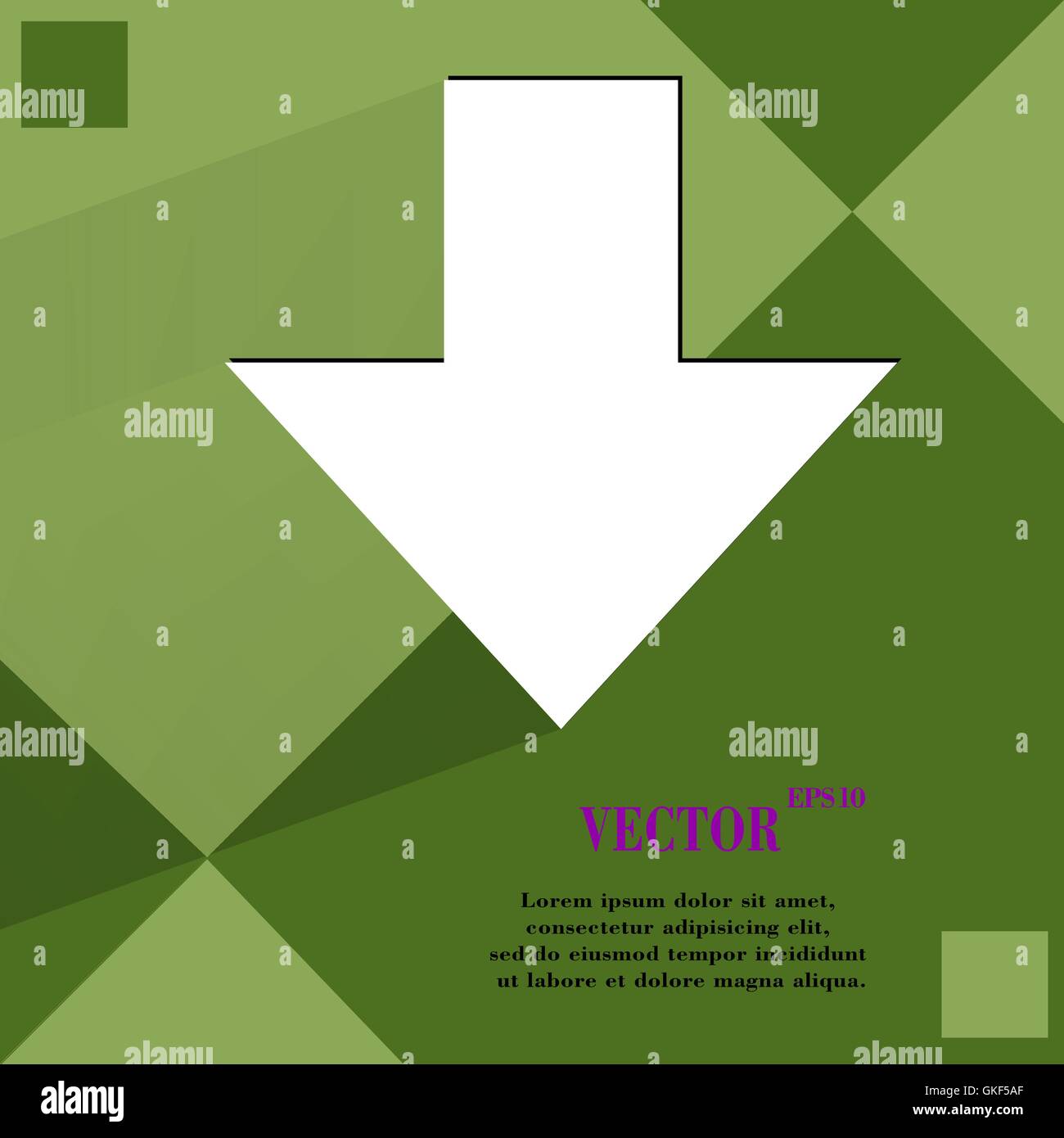 down Arrow. Flat modern web design on a flat geometric abstract ...