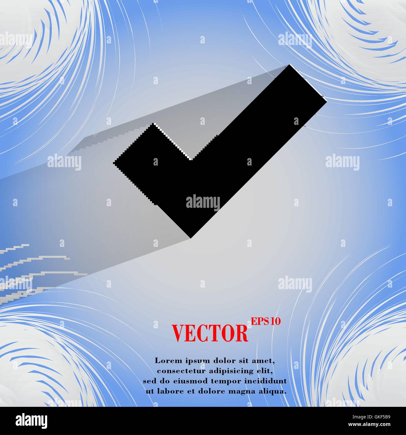 tick. Flat modern web design on a flat geometric abstract background ...