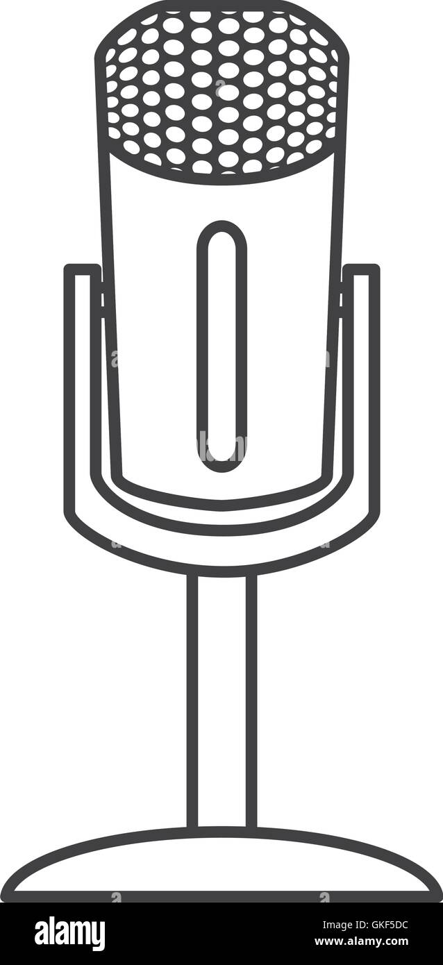 single microphone icon Stock Vector Image & Art - Alamy