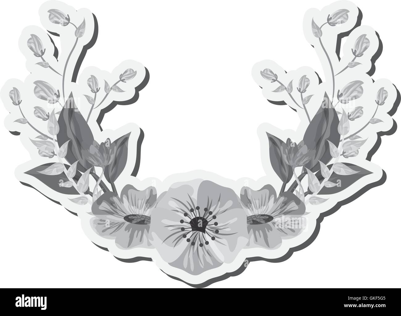 flower frame icon Stock Vector Image & Art - Alamy