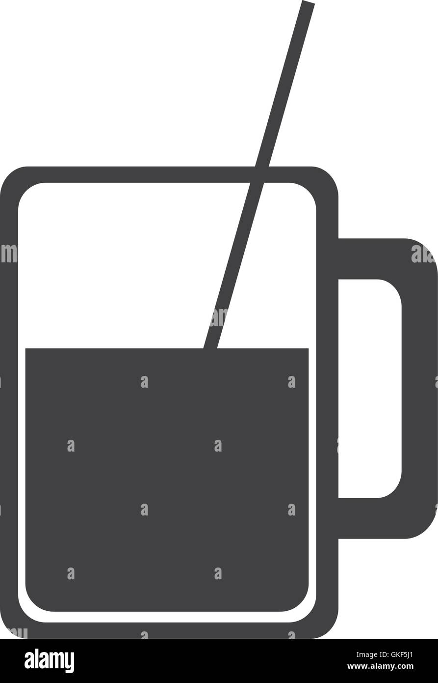 glass cup with straw icon Stock Vector Image & Art - Alamy