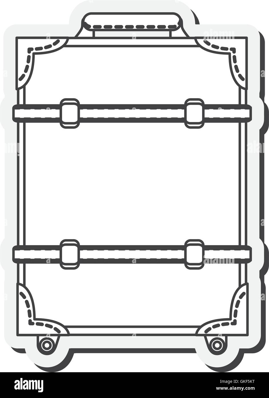 Old suitcase vector set Black and White Stock Photos & Images - Alamy