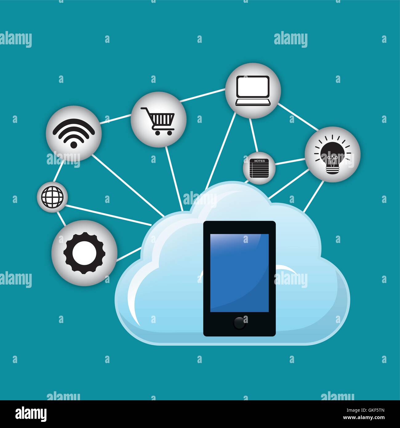 smartphone internet of things design Stock Vector Image & Art - Alamy