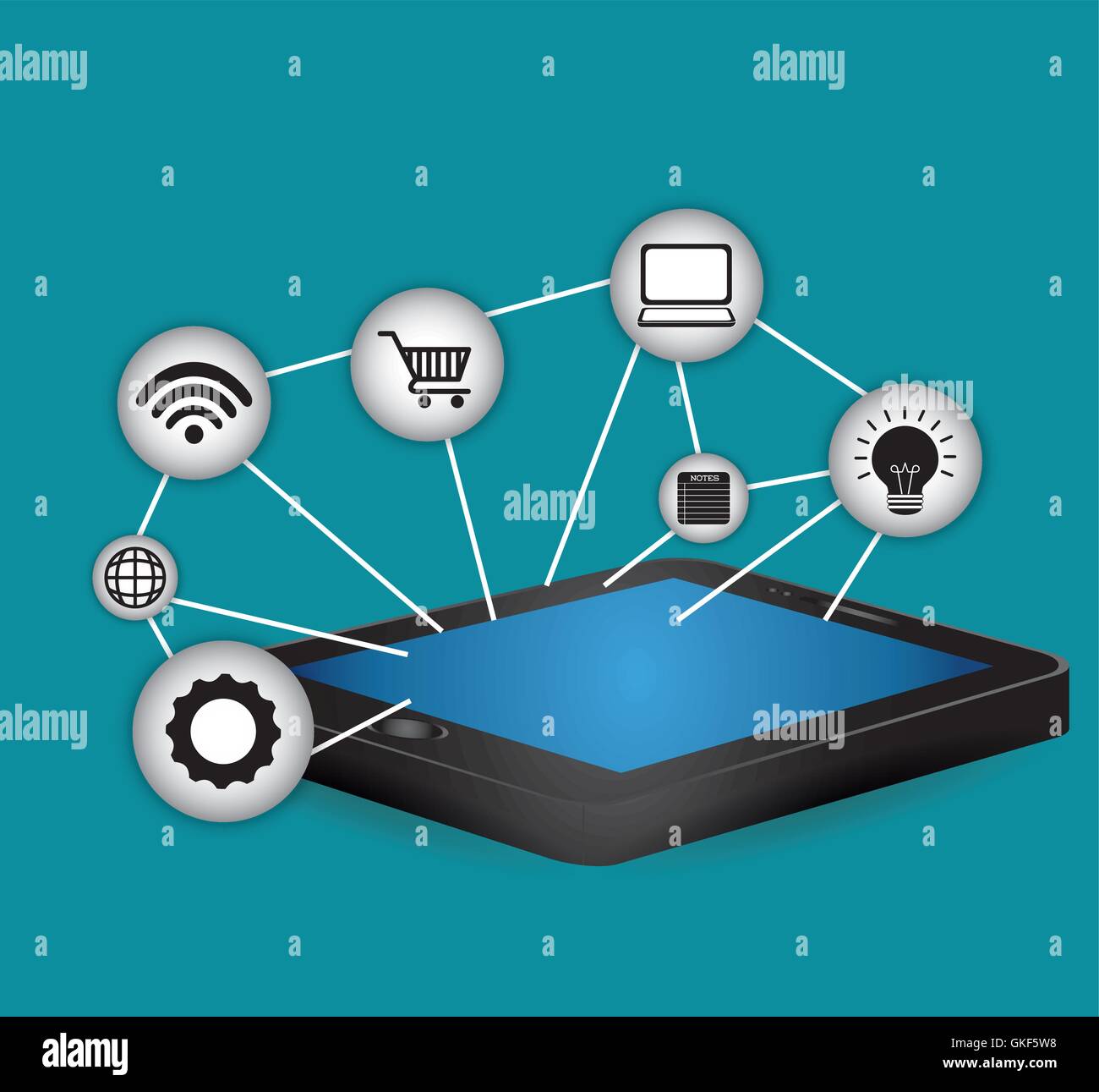 tablet internet of things design Stock Vector Image & Art - Alamy