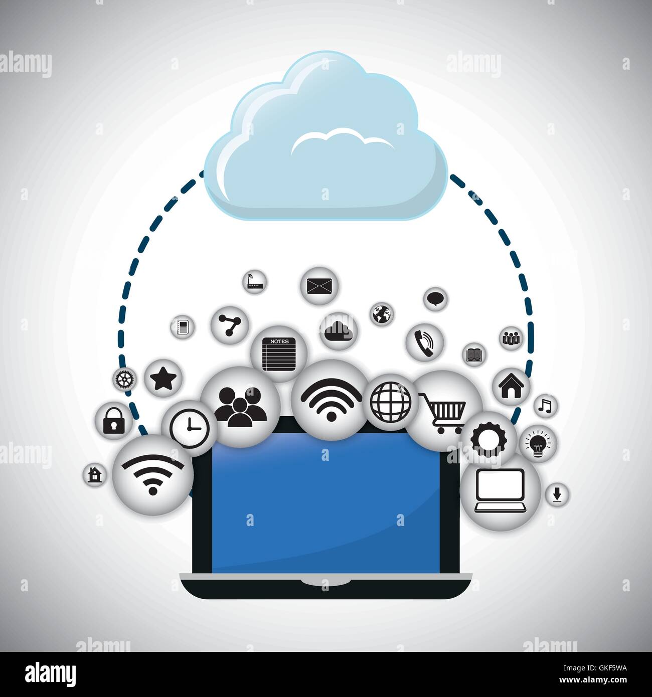 laptop internet of things design Stock Vector Image & Art - Alamy
