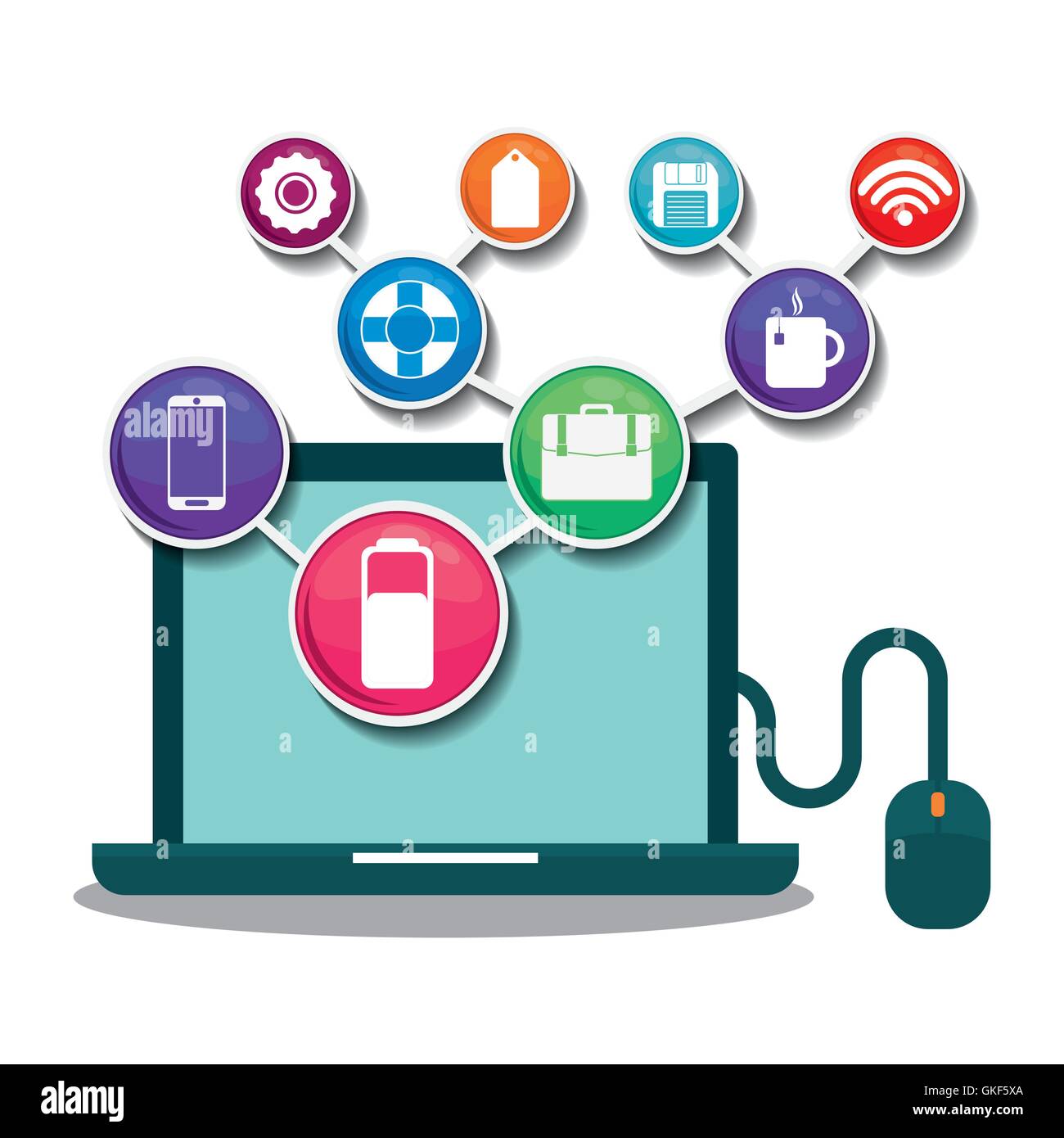 laptop mouse social media design Stock Vector Image & Art - Alamy