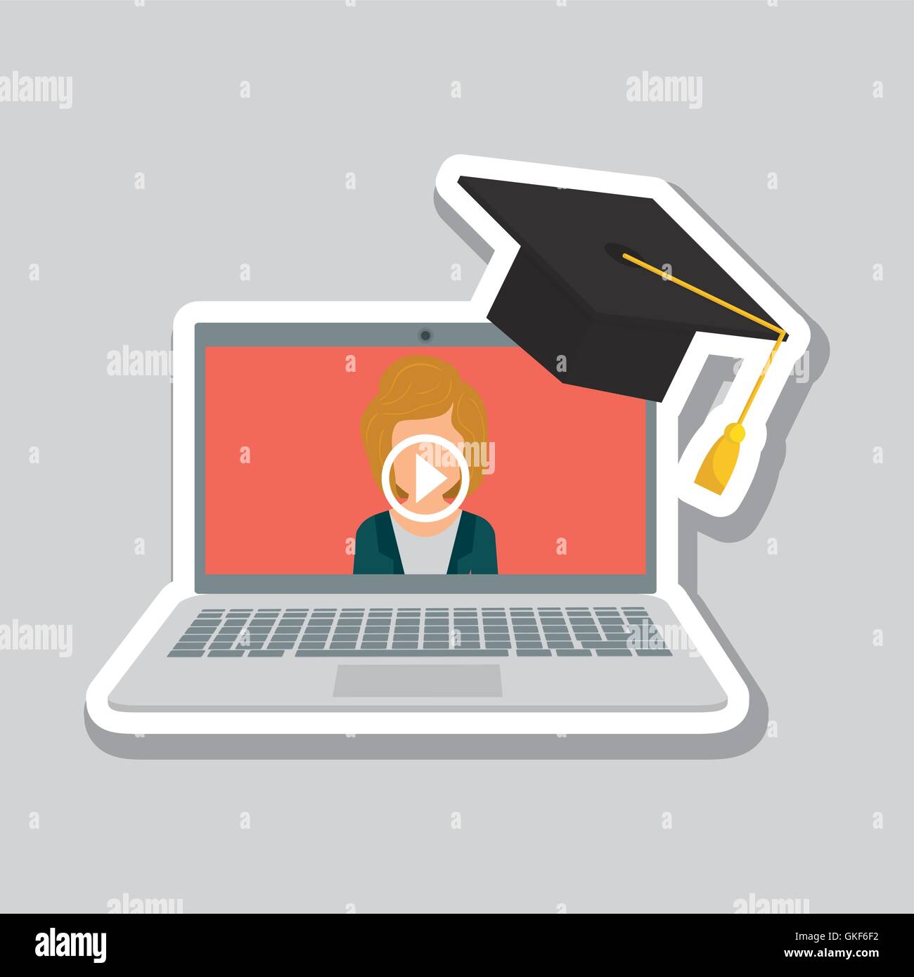 Vector illustration of Online training , editable icon Stock Vector ...