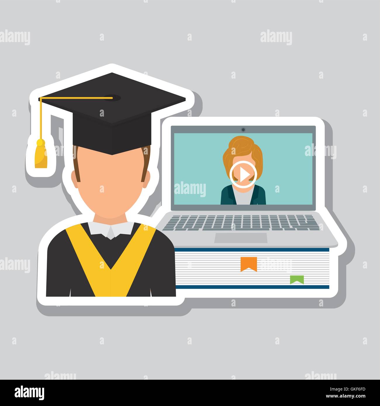 Vector illustration of Online training , editable icon Stock Vector ...