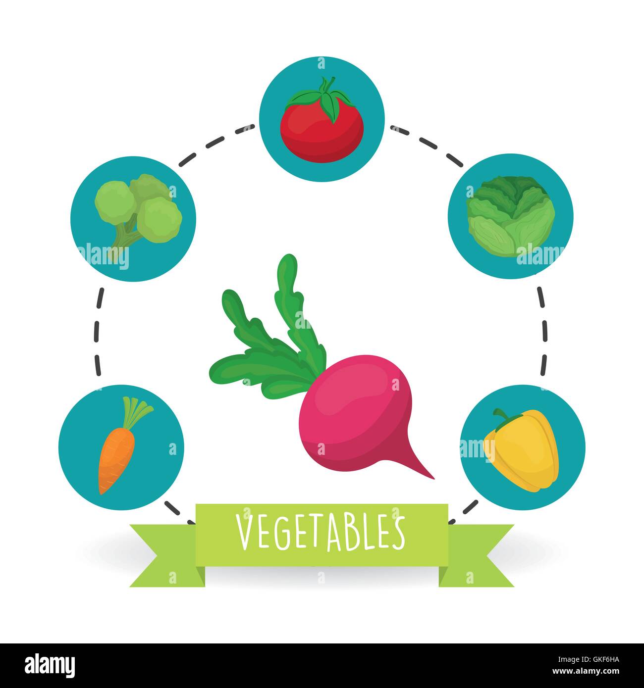 Vegetable design over white background, vector illustration Stock ...
