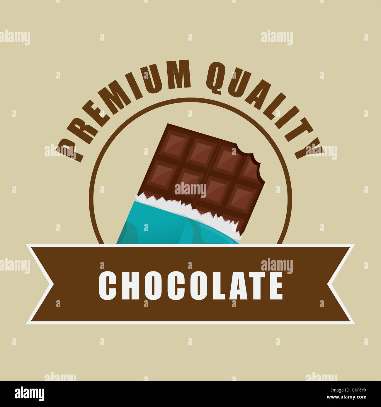 Chocolate design over white background, vector illustration Stock ...