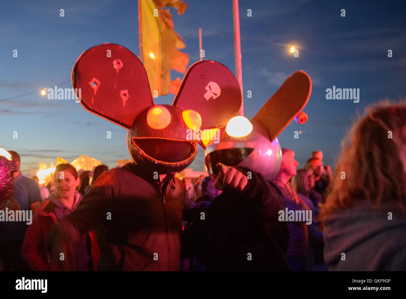 People having fun at a festival Stock Photo - Alamy
