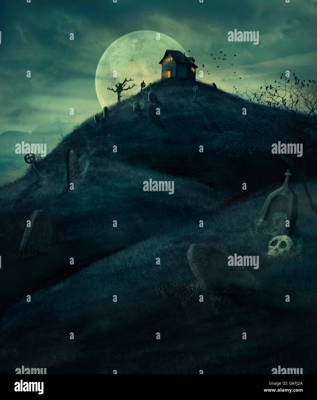 Fantasy gothic horror tree hi-res stock photography and images - Alamy