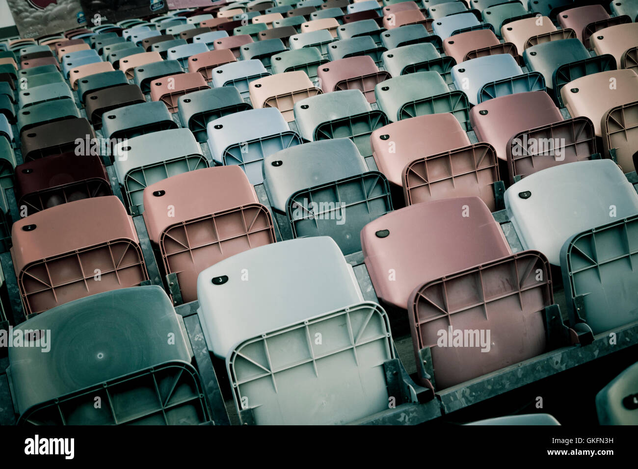 Retro Stadium Seats Stock Photo - Alamy