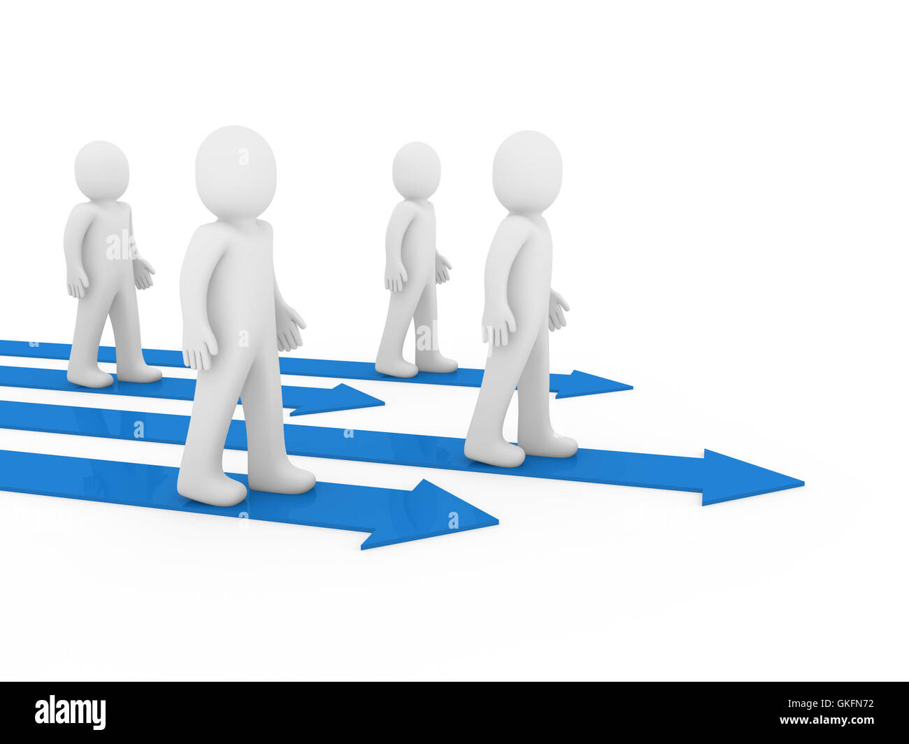 3d man human arrow blue way direction success hi-res stock photography ...