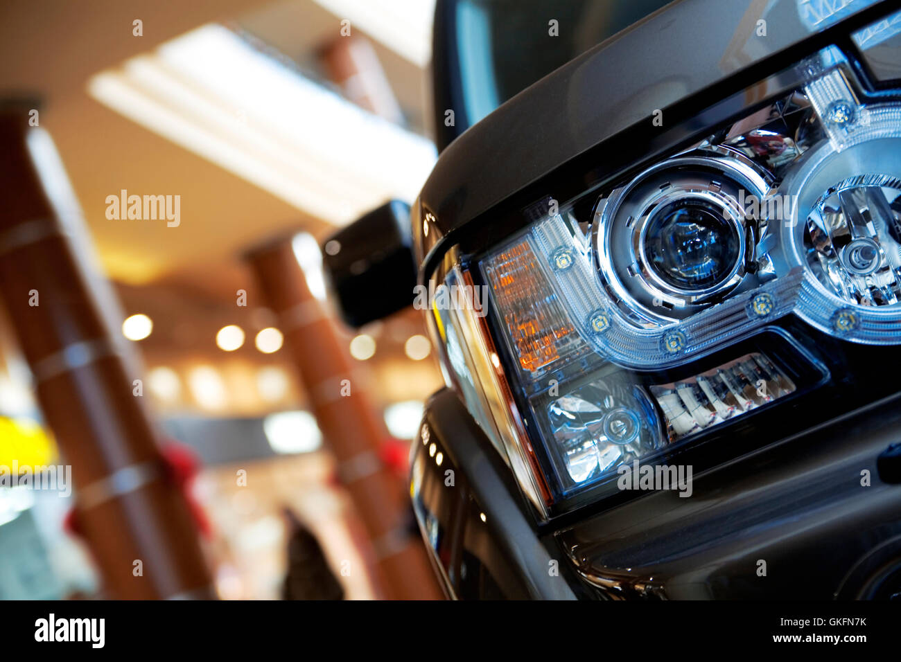 headlights of modern car Stock Photo - Alamy
