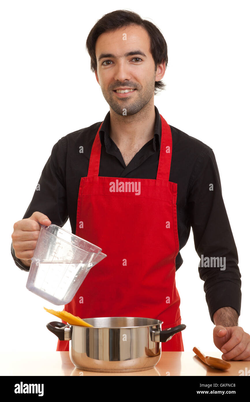 chef pouring water Stock Photo - Alamy