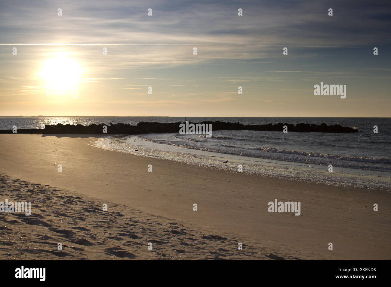 Sunrise at the beach Stock Photo - Alamy