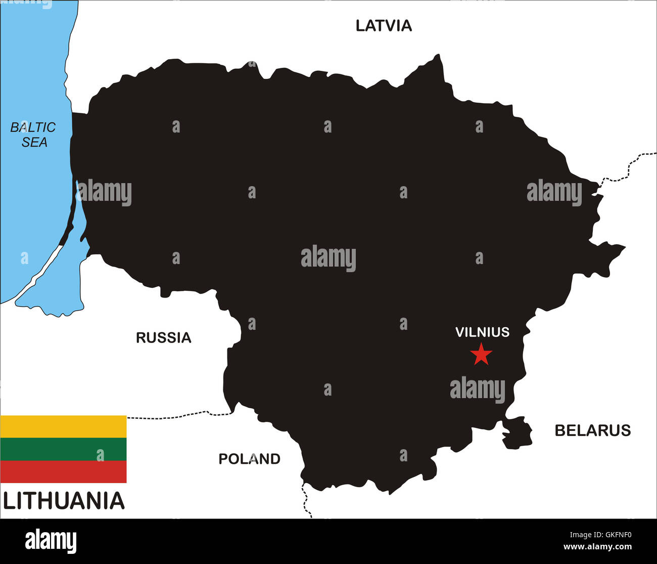 Country lithuania map hi-res stock photography and images - Alamy