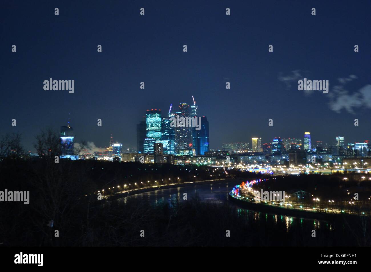 Moscow night view Stock Photo - Alamy