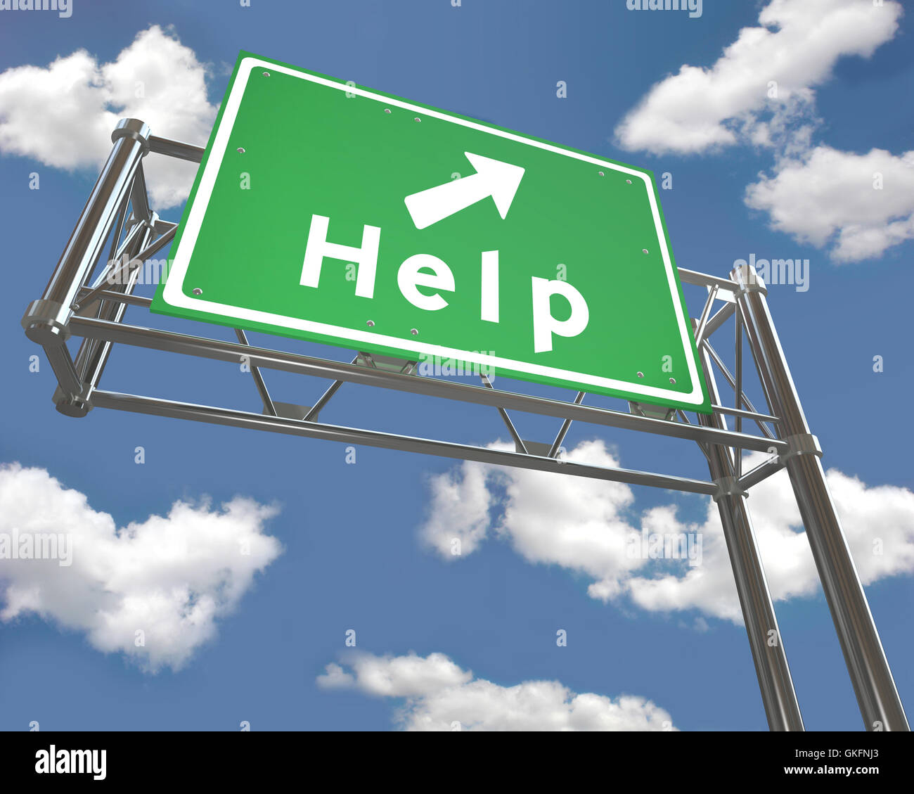 Freeway Sign - Help Stock Photo - Alamy