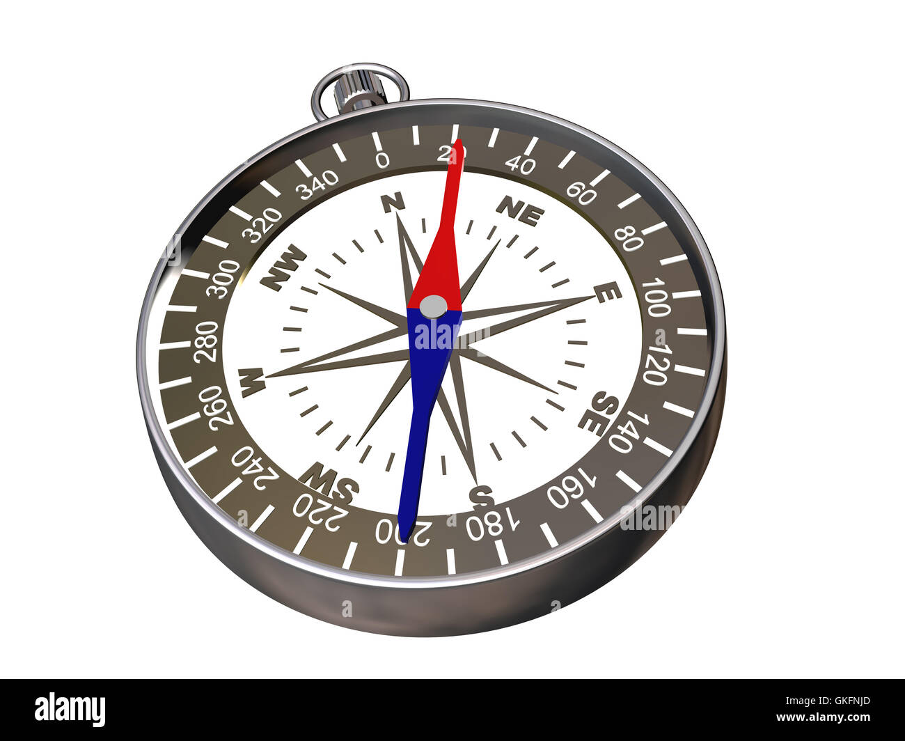 compass on white - clipping path Stock Photo - Alamy