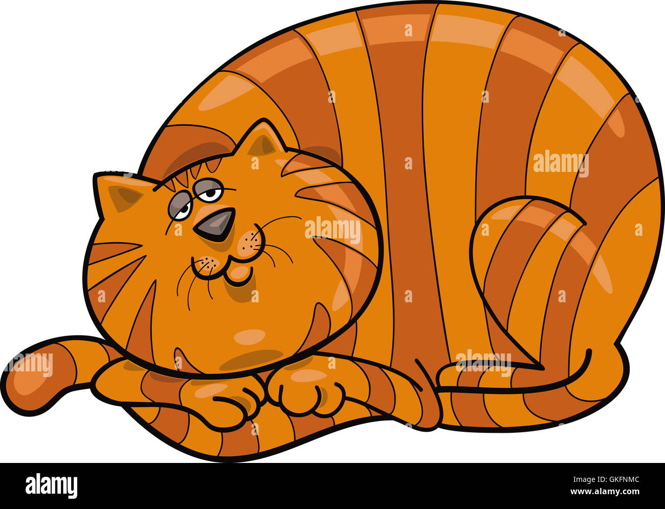 Tabby fat cat cartoon hi-res stock photography and images - Alamy