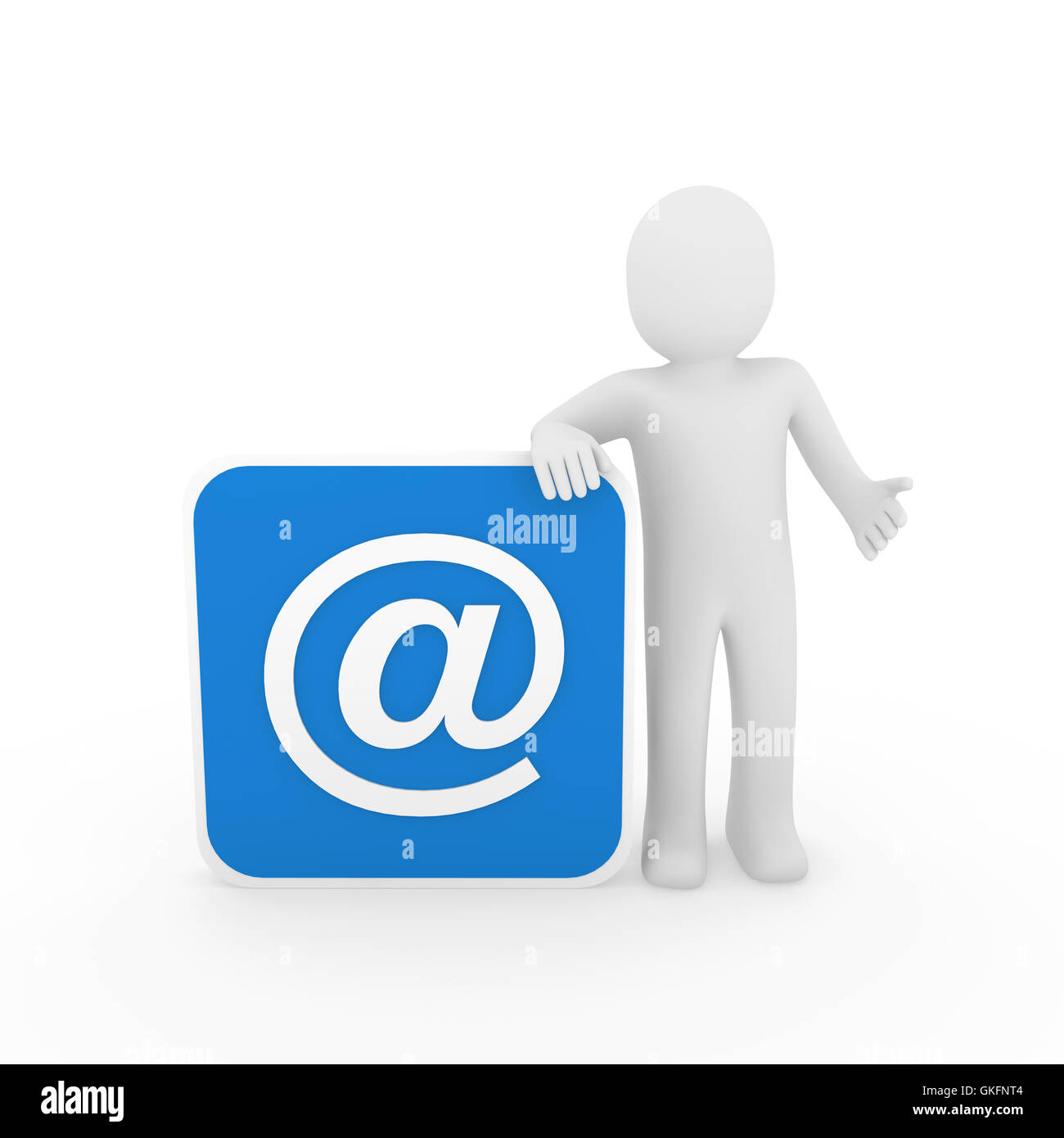 3d man email Stock Photo - Alamy