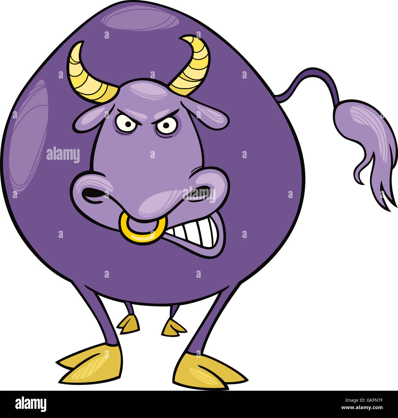 Angry bull cartoon hi-res stock photography and images - Alamy