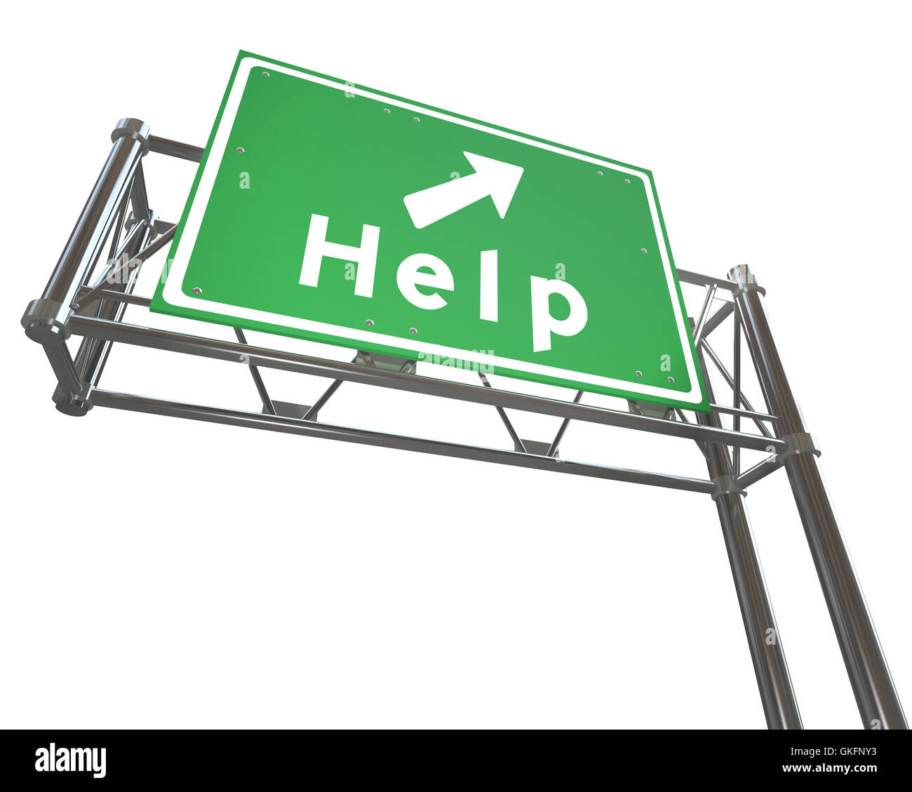 Freeway Sign - Help - Isolated Stock Photo - Alamy