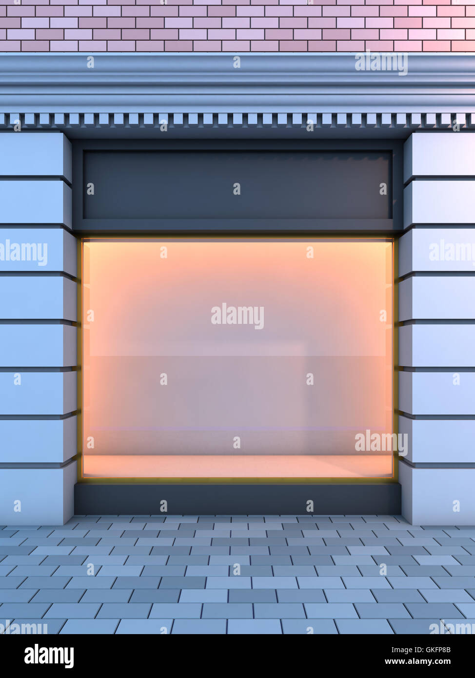 Classical empty storefront Stock Photo - Alamy