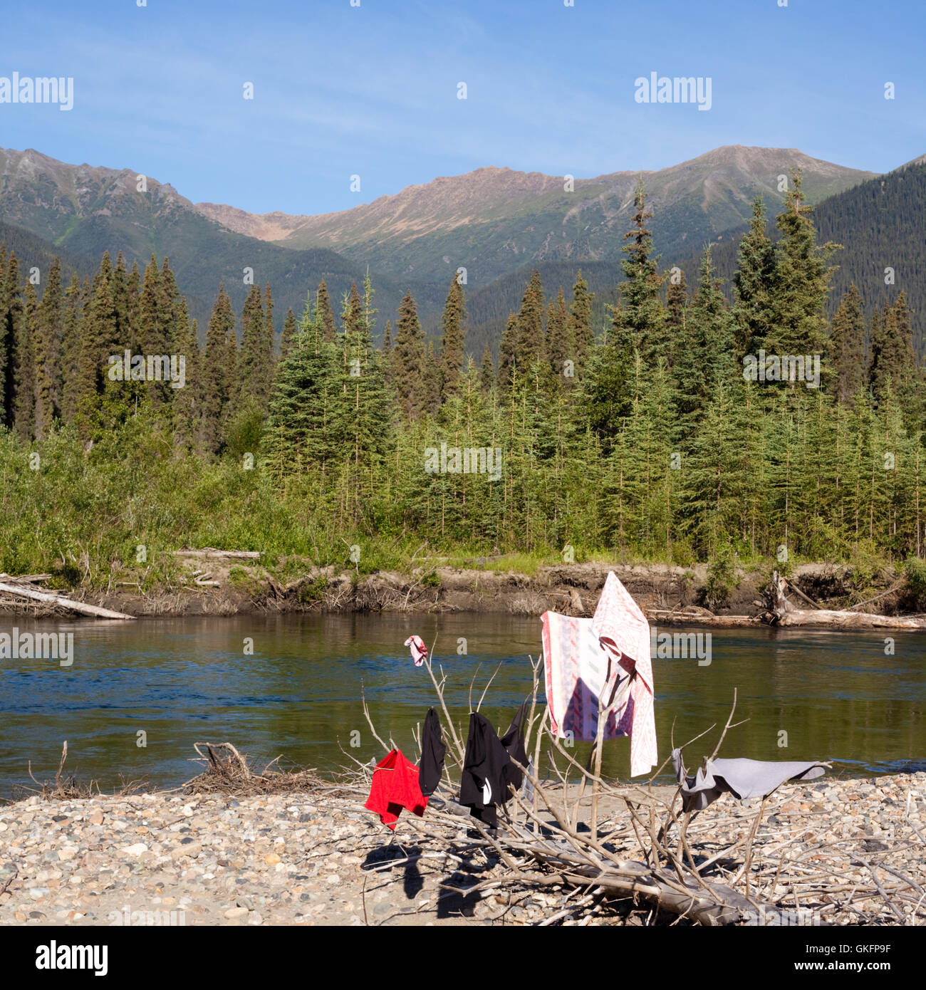 Camping laundry hi-res stock photography and images - Alamy