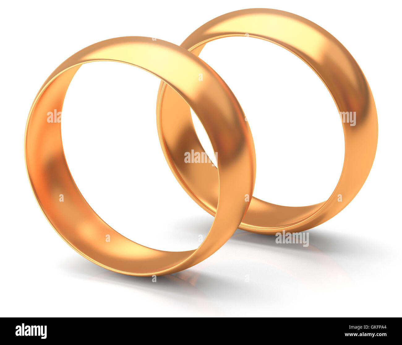 two gold wedding rings Stock Photo - Alamy